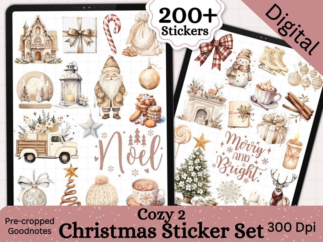 Cozy Christmas 2 Goodnotes Sticker Bundle,goodnotes Christmas Planner ...