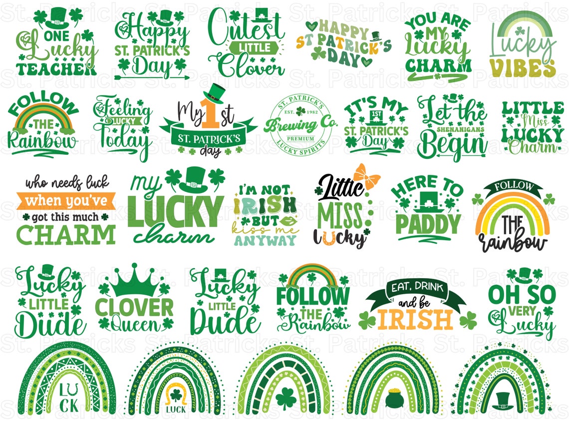 St Patricks Day Svg Bundle,st Patricks Day Svg Bundle Pack,st Patty's ...