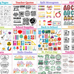 Teacher Svg Mega Bundle, Teacher Svg Bundle, Teacher Svg, School Svg ...