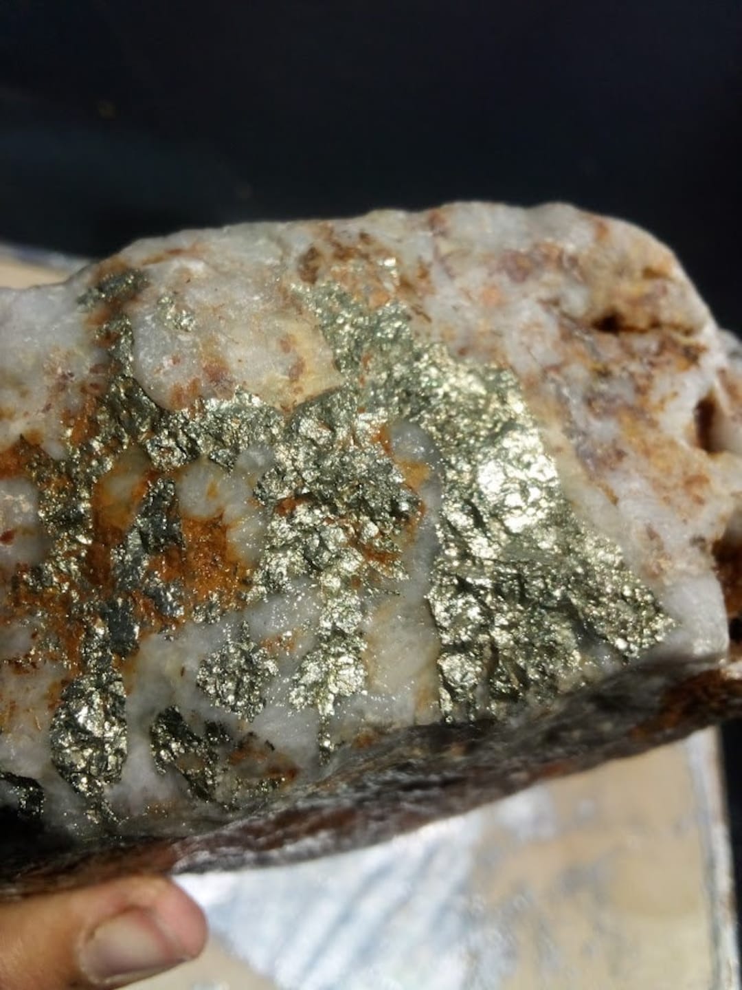 Quartz Rock With Gold