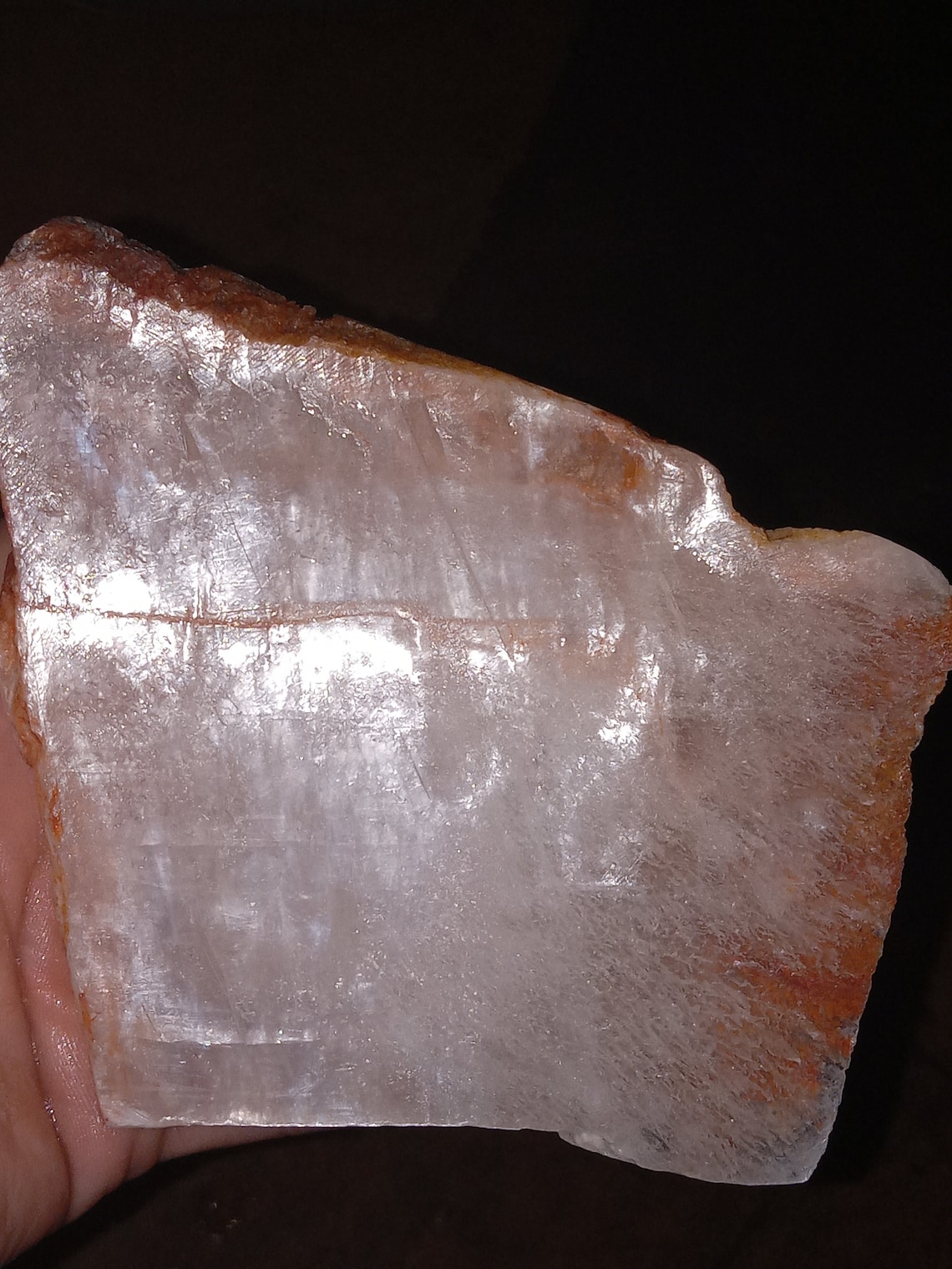 Stunning and Rare Pink Gypsum Slab - Etsy