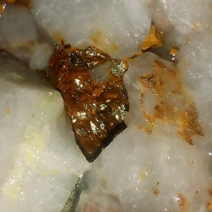 6LB Extremely Rare Blue Gold Quartz Ore!! Beautiful Surface 22k Gold ...