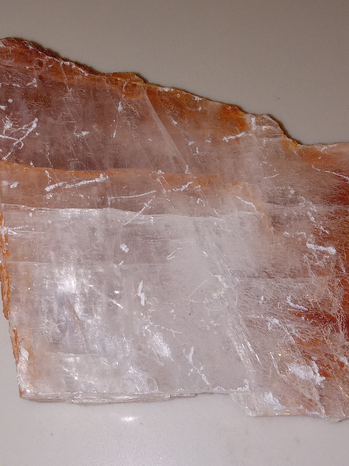 Stunning and Rare Pink Gypsum Slab - Etsy