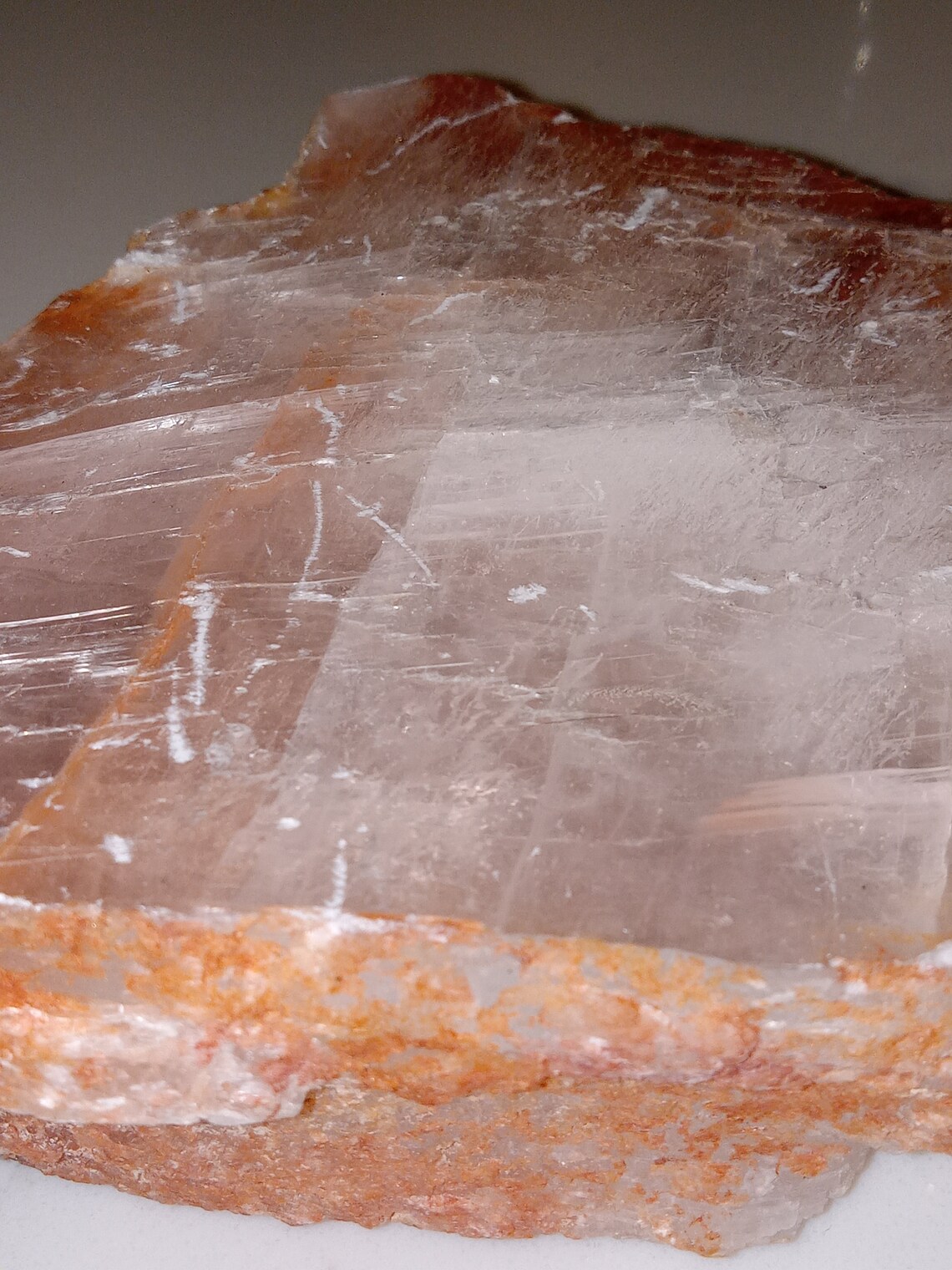 Stunning and Rare Pink Gypsum Slab - Etsy