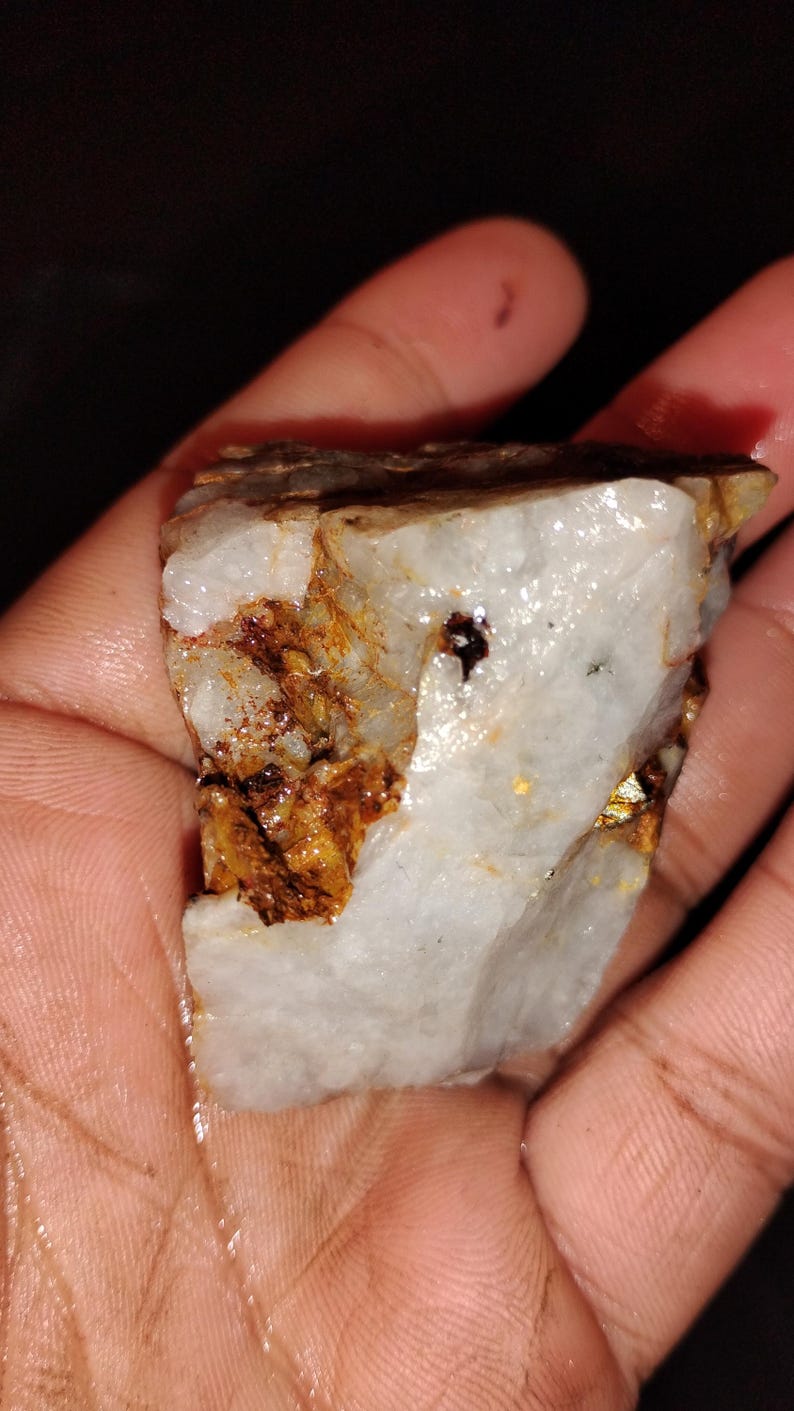 NATIVE 24k Gold in Milky Quartz Nugget!! - Etsy