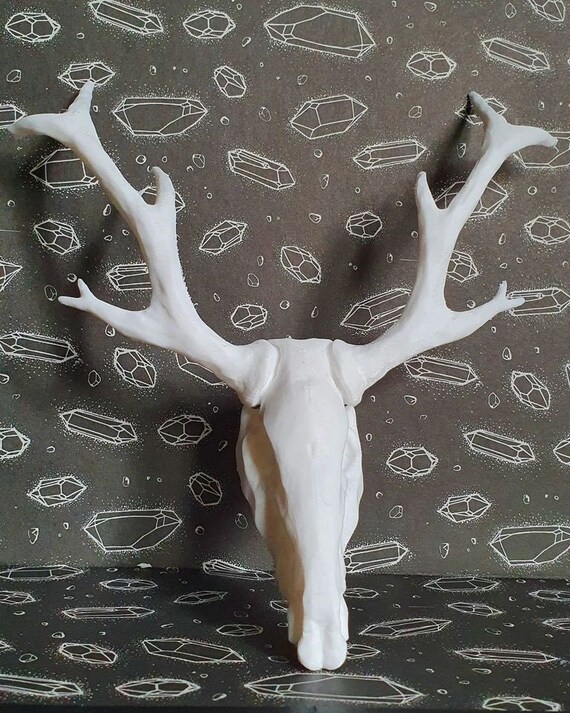 Small 3D Printed Stag Skull - Etsy