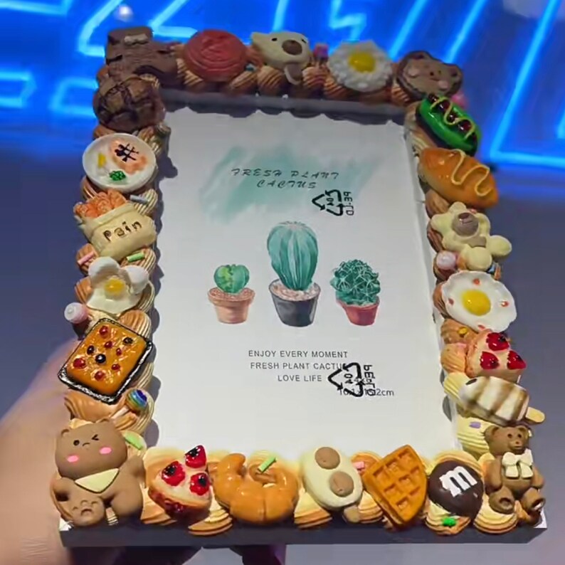 Fake Food and Snacks Decoden Photo Frame Cute Breads and - Etsy