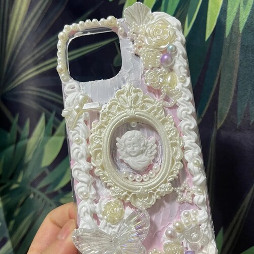 Violet Baroque Bow Decoden Phone Case for All Brand Chic and - Etsy