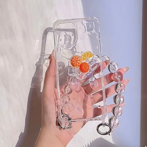 Juicy Orange Transparent Decoden Resin Handmade Clear Phone Case for ...