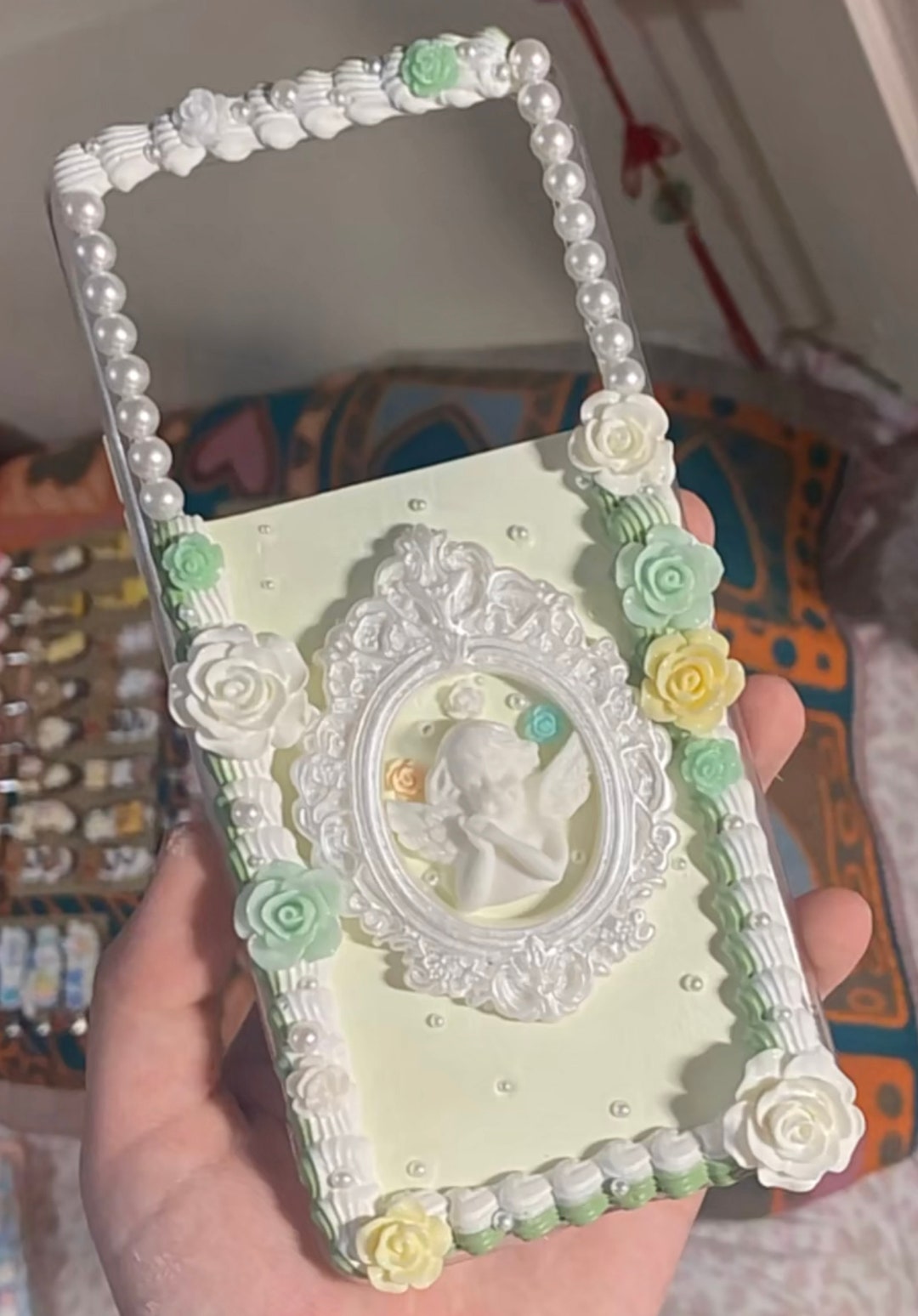 Sunny Garden Angel Frame Decoden Phone Case, Handmade Fashion Phone ...