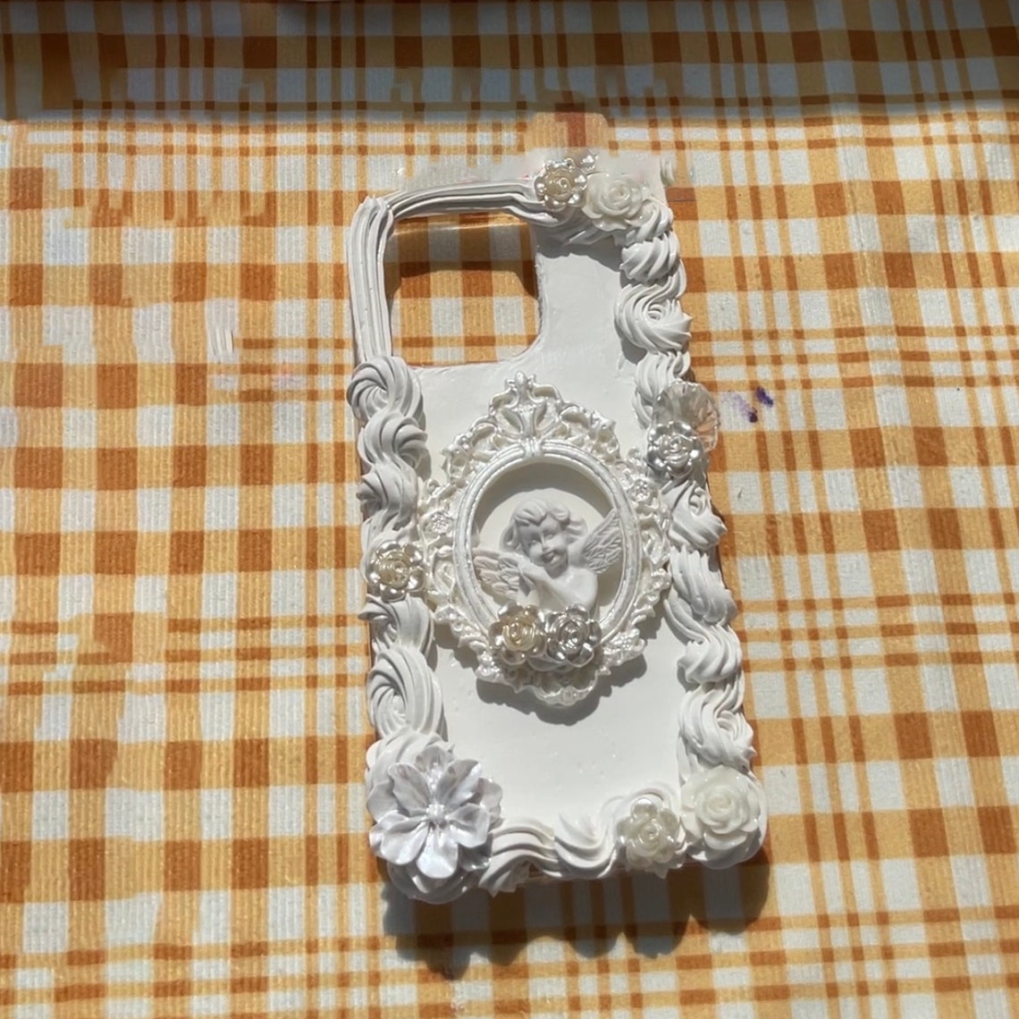 Baroque Angel Decoden Phone Case White Fashion Phone Case for - Etsy