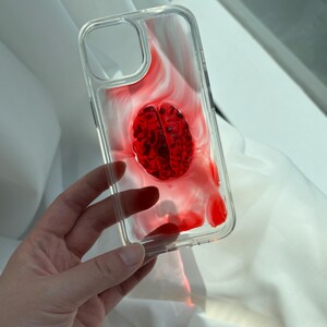 Halloween Design Red Brain and Heart Resin Phone Case for All Brand ...