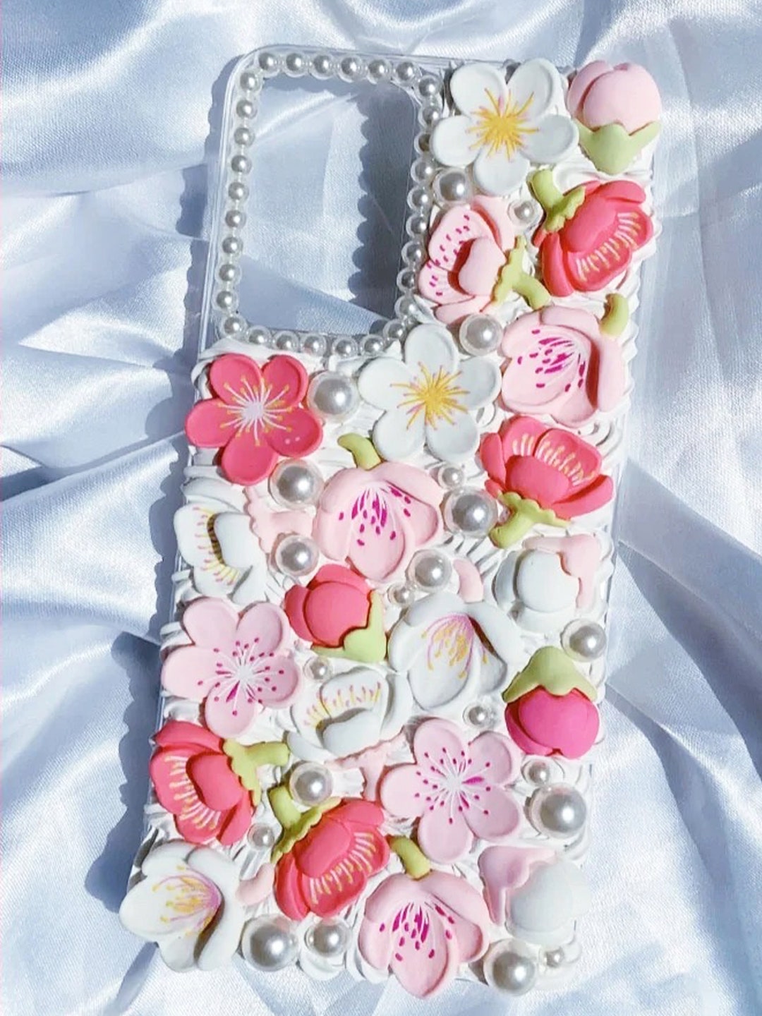 Full of Sakura Decoden Phone Case for All Brand, Chic and Pretty ...