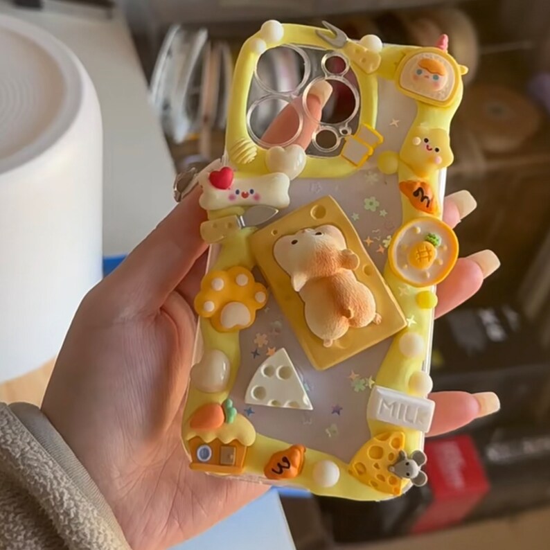 Kawaii Hamster and Cakes Decoden Phone Case for All Brand - Etsy