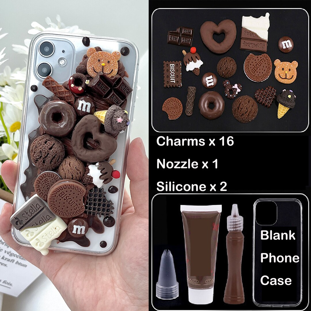 Chocolate and Donuts Decoden Phone Case DIY Kit, Starter Package, Fake ...
