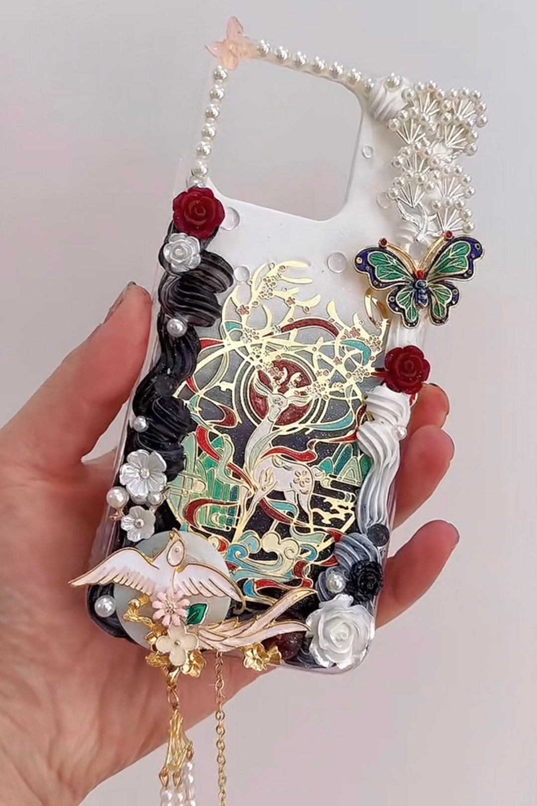 Fairy Deer Classical Style Decoden Phone Case for All Brand, Ombre ...