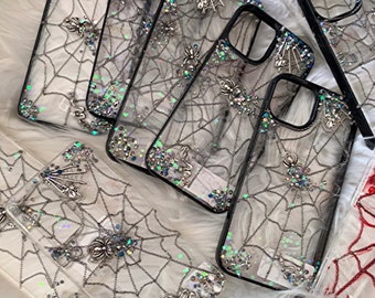 Halloween Design Spider Web Resin Phone Case for All Brand, Spider and ...