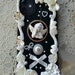 Black and White Decoden Phone Case for All Brand, Baroque Roses White ...