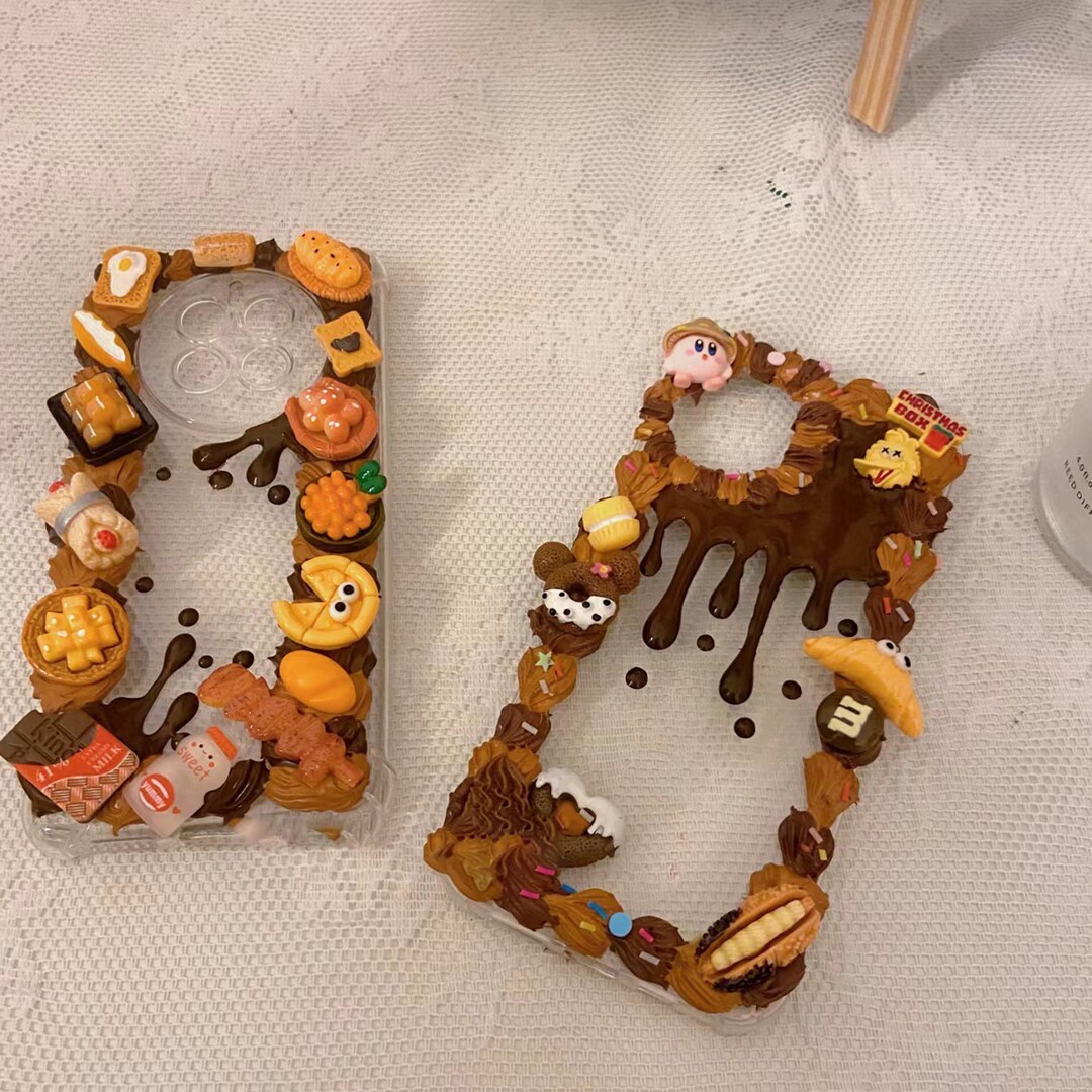 Sushi and Chocolate Decoden Phone Case for All Brand, Foody Cream Phone ...