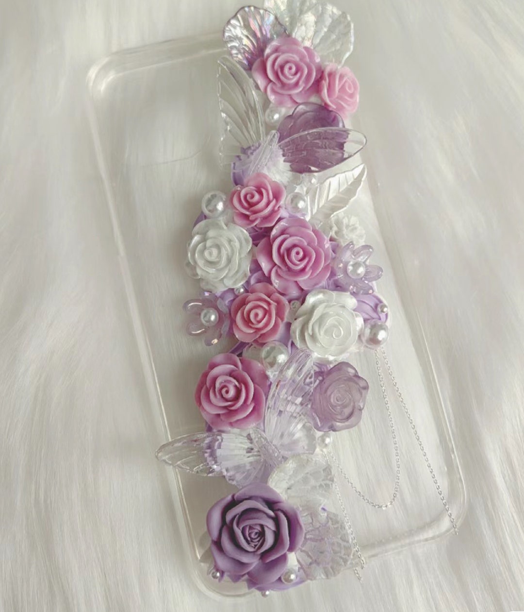 Violet Roses Garden Decoden Phone Case for All Brand, Purple Flowers ...