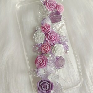 Violet Roses Garden Decoden Phone Case for All Brand, Purple Flowers ...