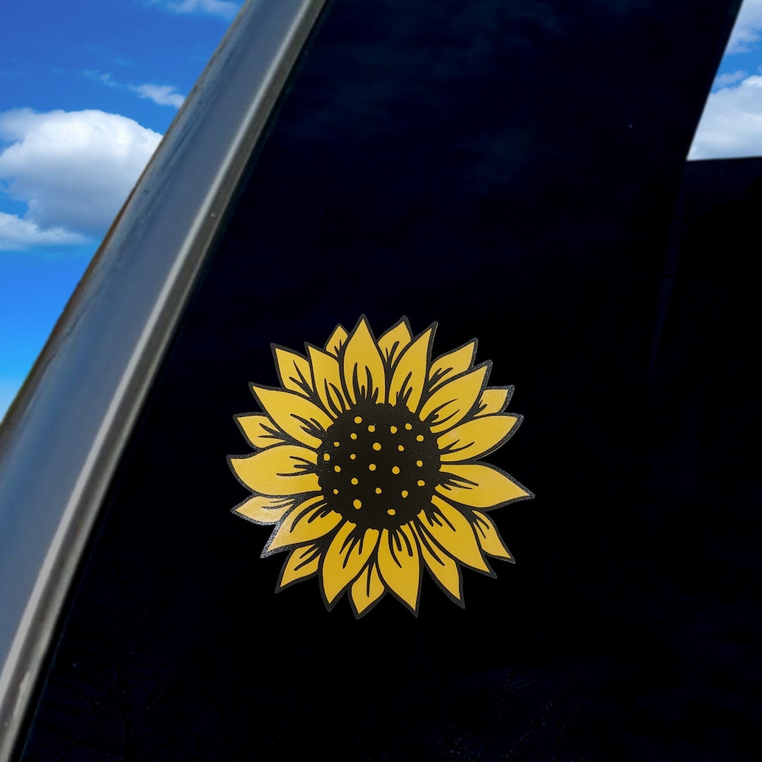 Sunflower Decal for Car, Premium Vinyl Decal, Layered Vinyl Decal ...