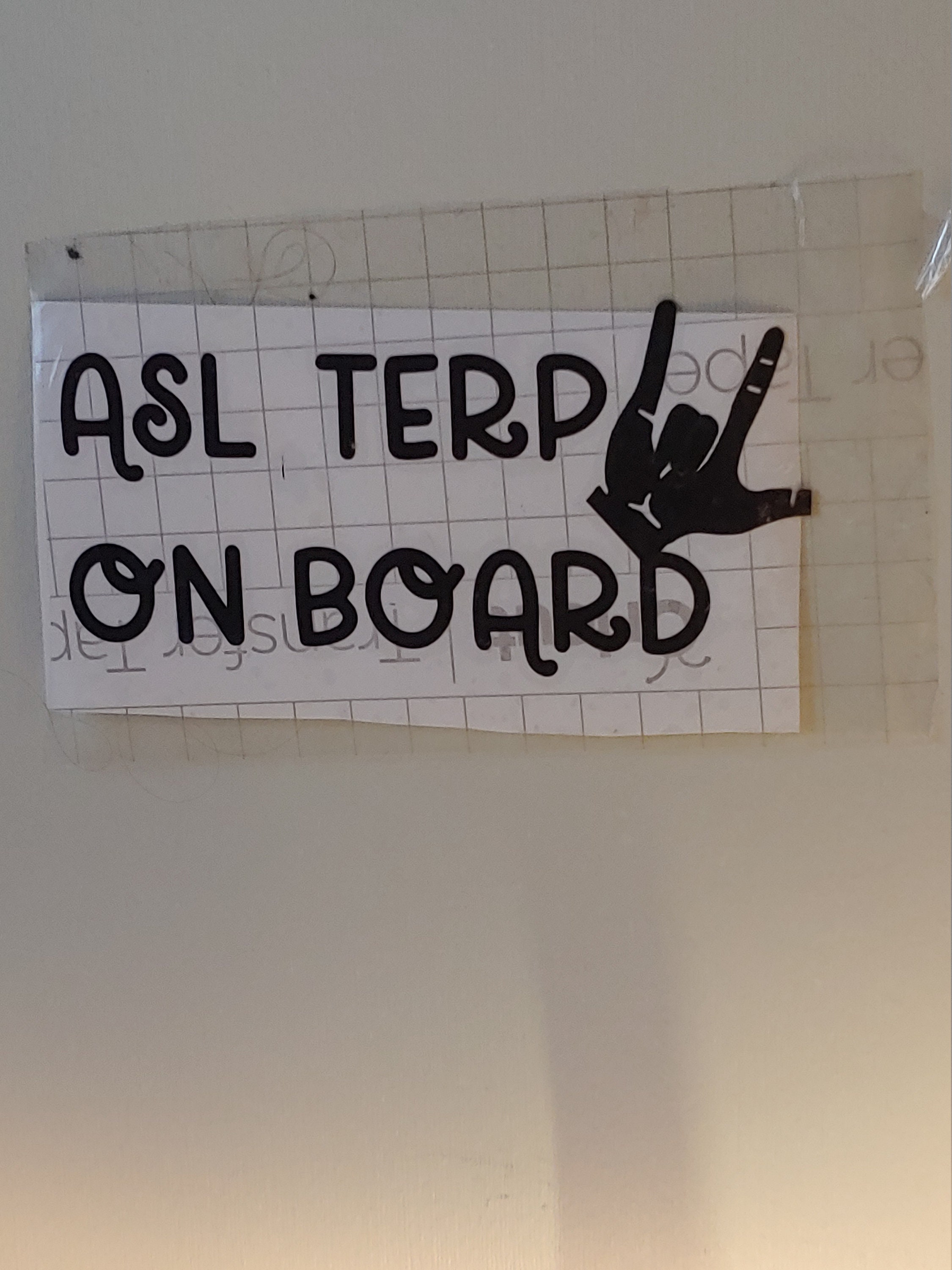 Paper Paper & Party Supplies interpreter ASL interpreter window decal ...