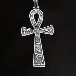 Key of Life Ankh Necklace-sterling Silver Ancient Egyptian Amulet ...