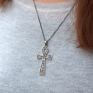 Key of Life Ankh Necklace-sterling Silver Ancient Egyptian Amulet ...