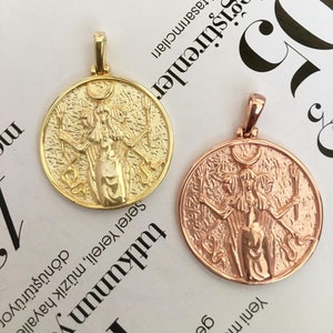 Goddess Hecate 925 Silver Necklace,mythologic Hecate Medallion, Ancient ...