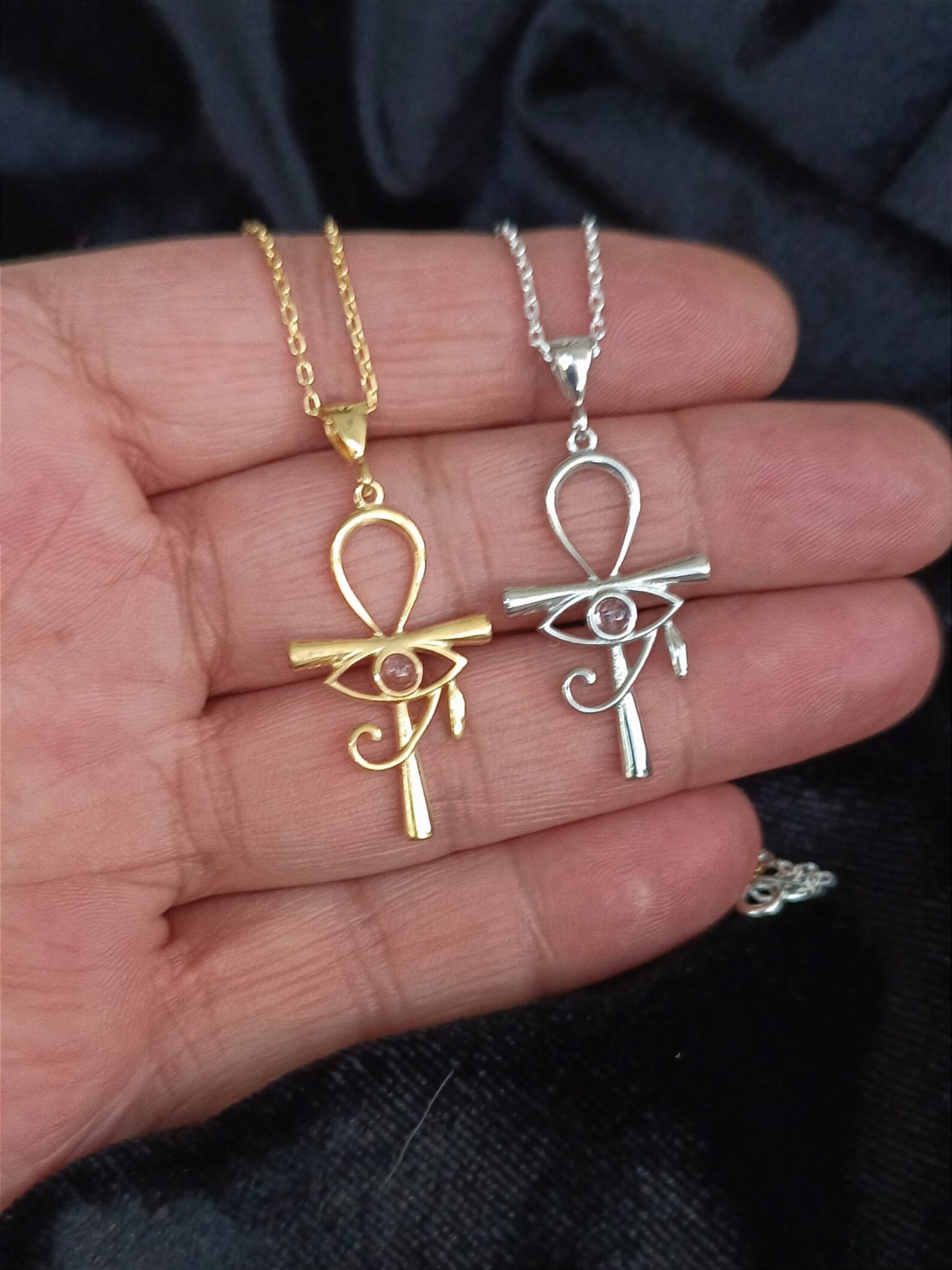 Sterling Silver Ancient Egyptian Jewelry-ra Necklace-ankh Necklace ...