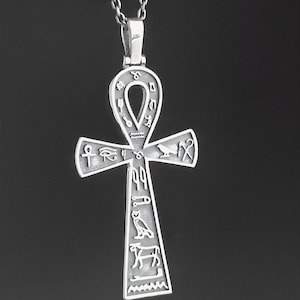Key of Life Ankh Necklace-sterling Silver Ancient Egyptian Amulet ...
