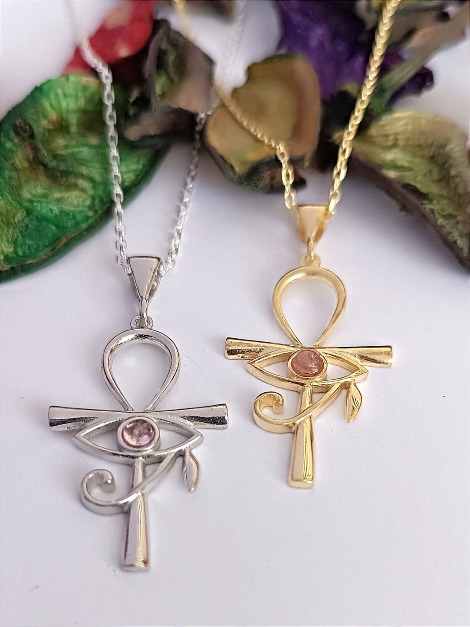Sterling Silver Ancient Egyptian Jewelry-ra Necklace-ankh Necklace ...