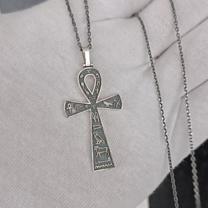 Key of Life Ankh Necklace-sterling Silver Ancient Egyptian Amulet ...
