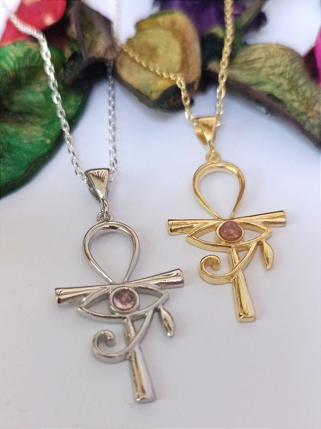 Sterling Silver Ancient Egyptian Jewelry-ra Necklace-ankh Necklace ...