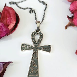 Key of Life Ankh Necklace-sterling Silver Ancient Egyptian Amulet ...