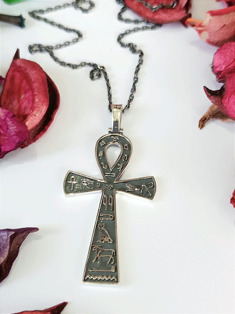 Key of Life Ankh Necklace-sterling Silver Ancient Egyptian - Etsy