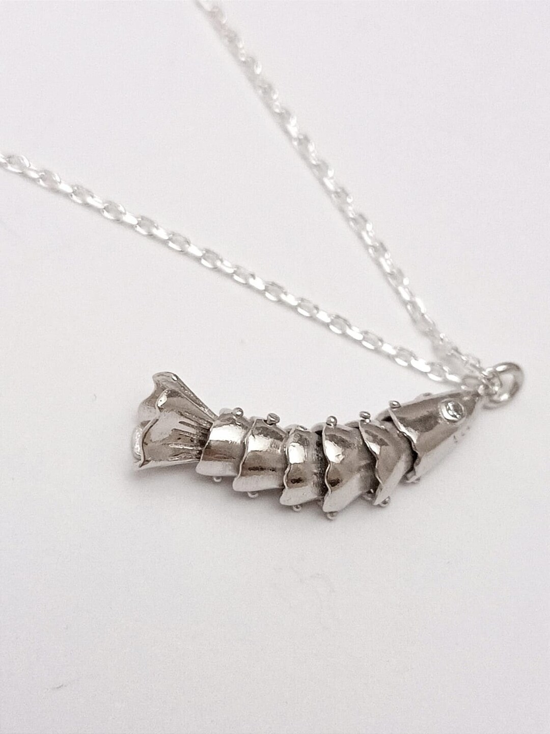 3D Fish Necklace-sterling Silver Fish Necklace-moving Fish Necklace ...