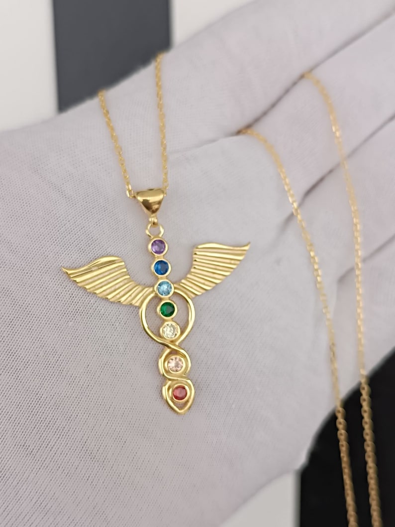 Sterling Silver Archangel Raphael Pendant-healing Angel Pendant-7 ...