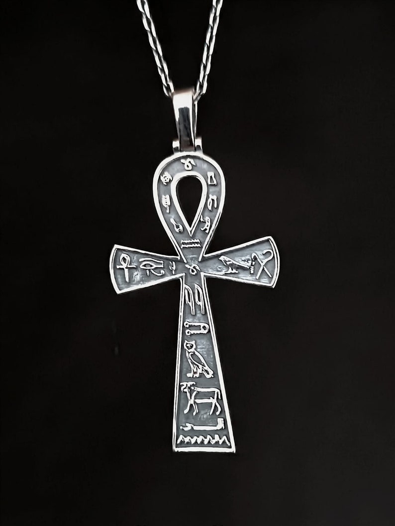 Key of Life Ankh Necklace-sterling Silver Ancient Egyptian - Etsy