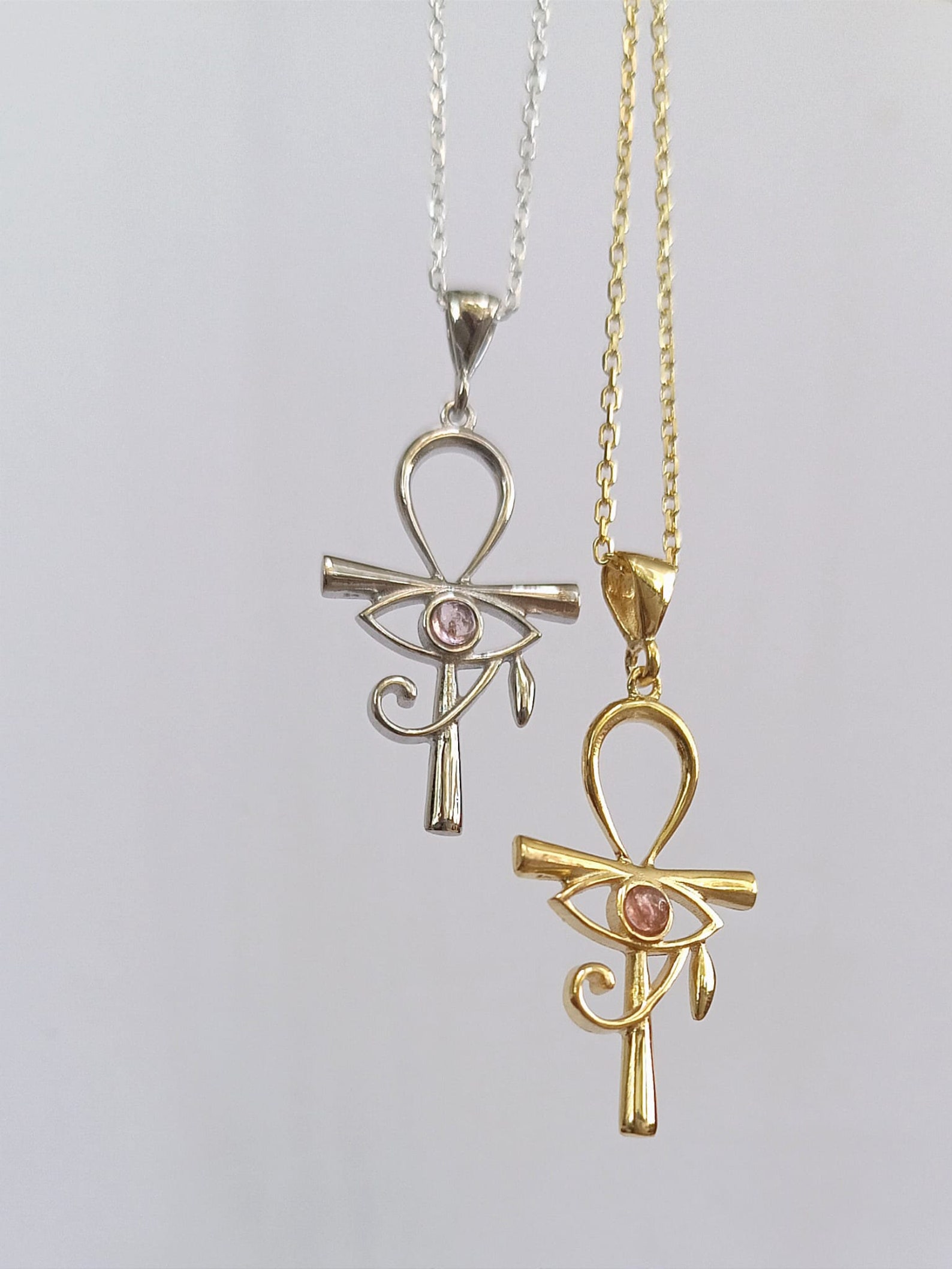 Sterling Silver Ancient Egyptian Jewelry-ra Necklace-ankh Necklace ...