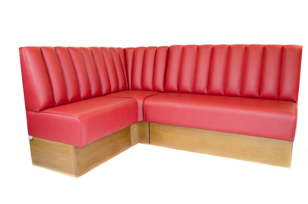Modular Fluted Back Banquette Fitted Bench Booth Seating - Cafe ...