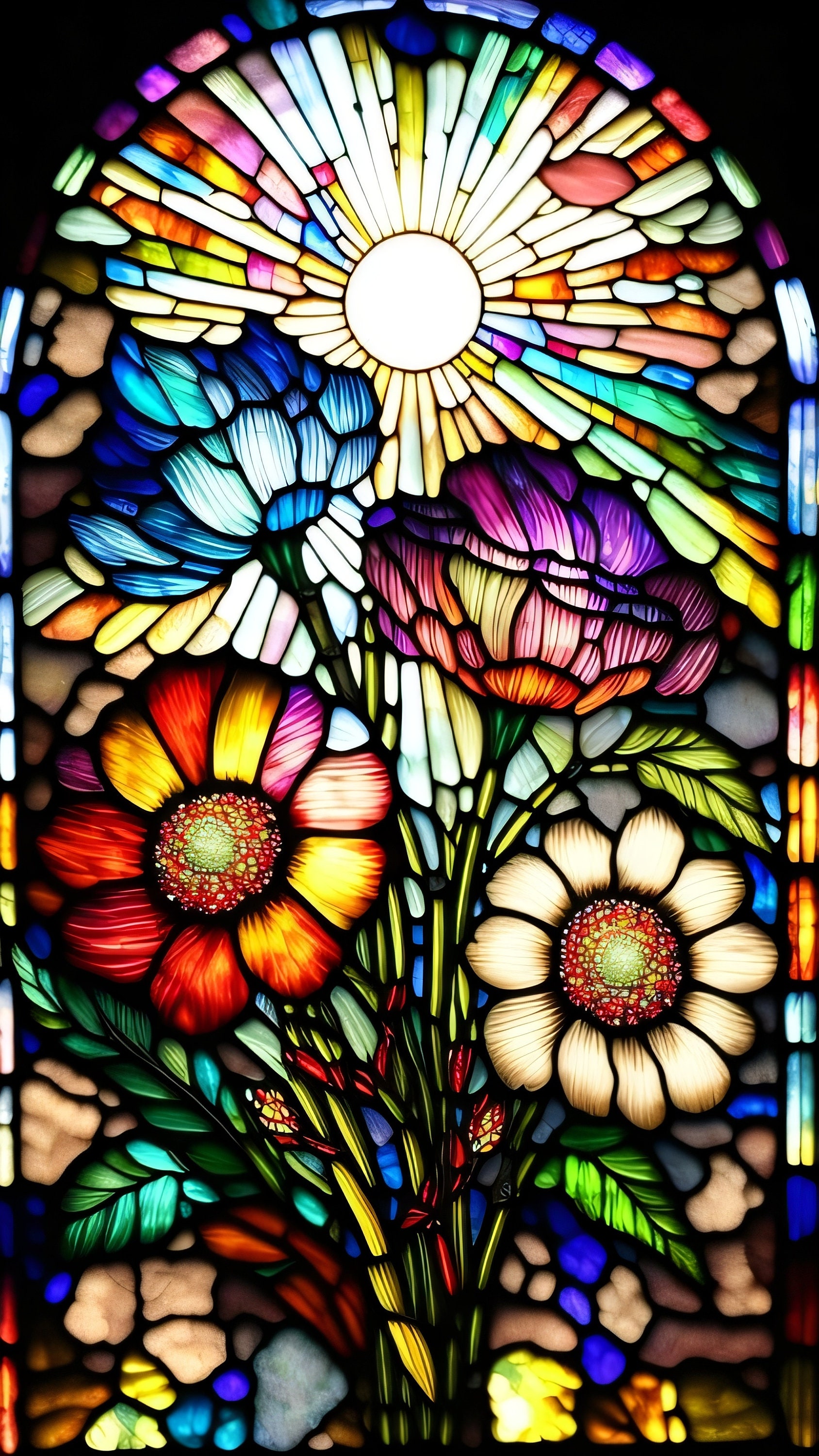 Stained Glass Window Art, Stained Glass Art, Digital Art, Digital ...
