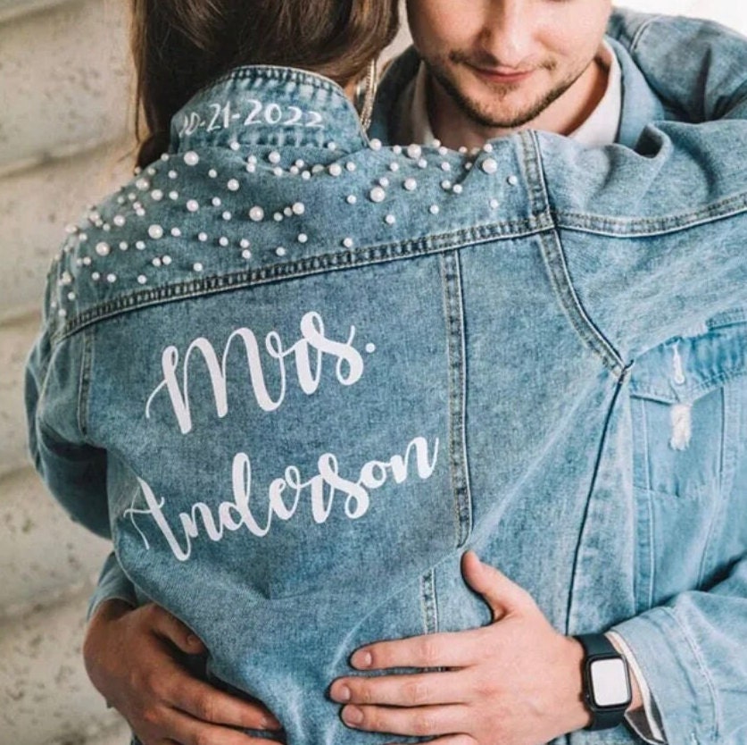 147 jean Jacket With Pearl Embroidery Jeand Jacket for - Etsy