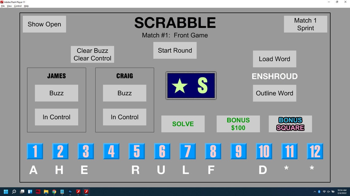 Scrabble Game Show Software - Etsy