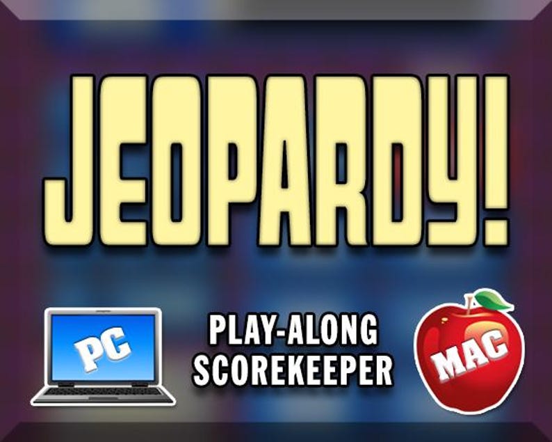 Jeopardy! - Play-along Scorekeeper Software - Etsy