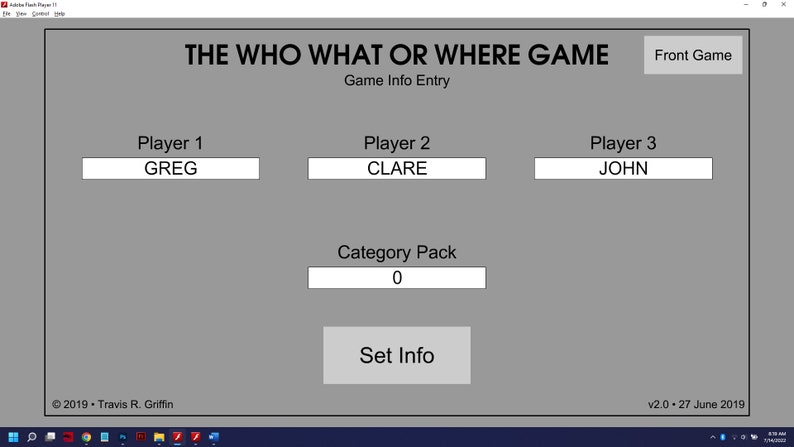 The Who What or Where Game - Game Show Software - Etsy