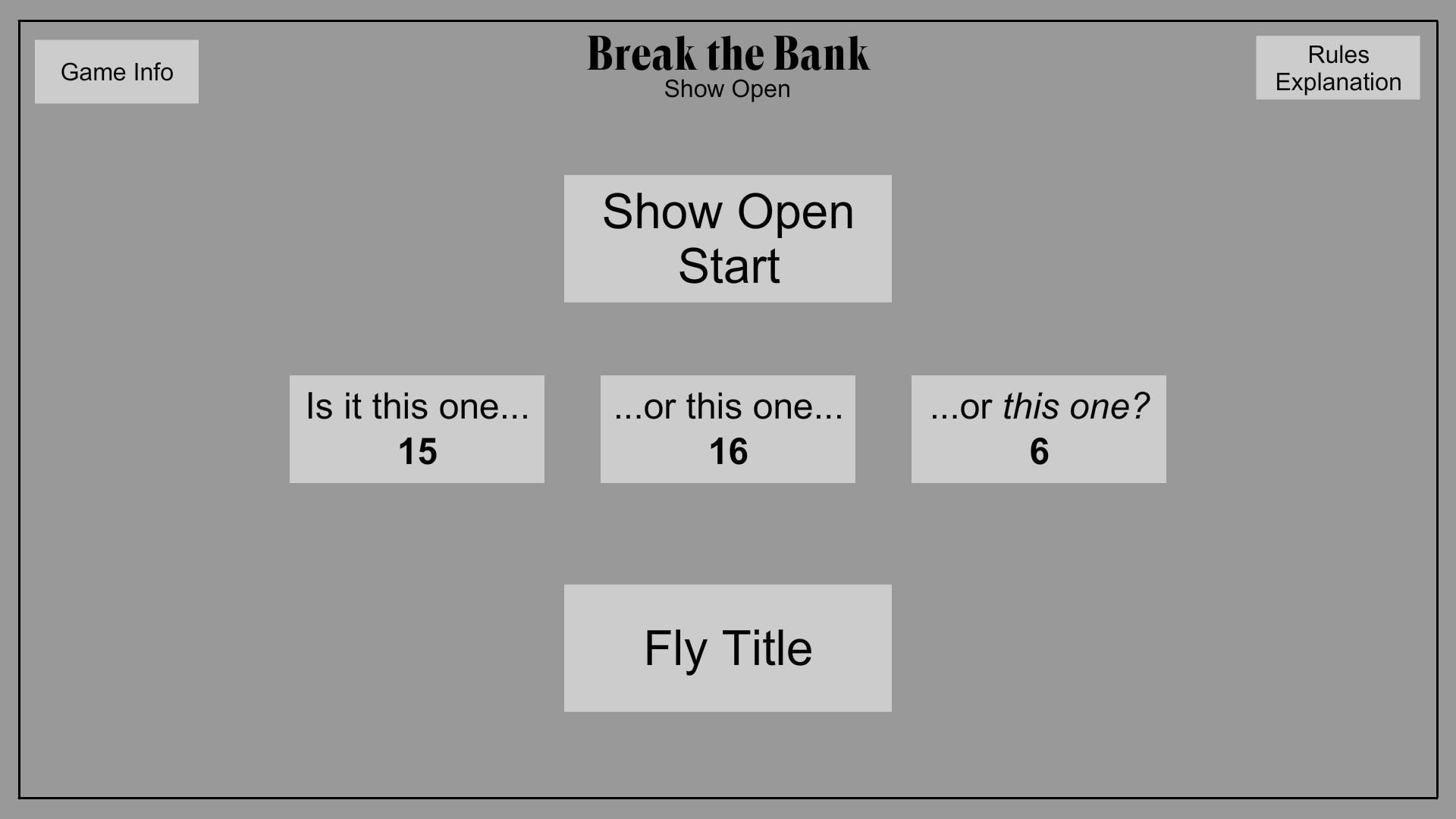 Break the Bank - Game Show Software - Etsy