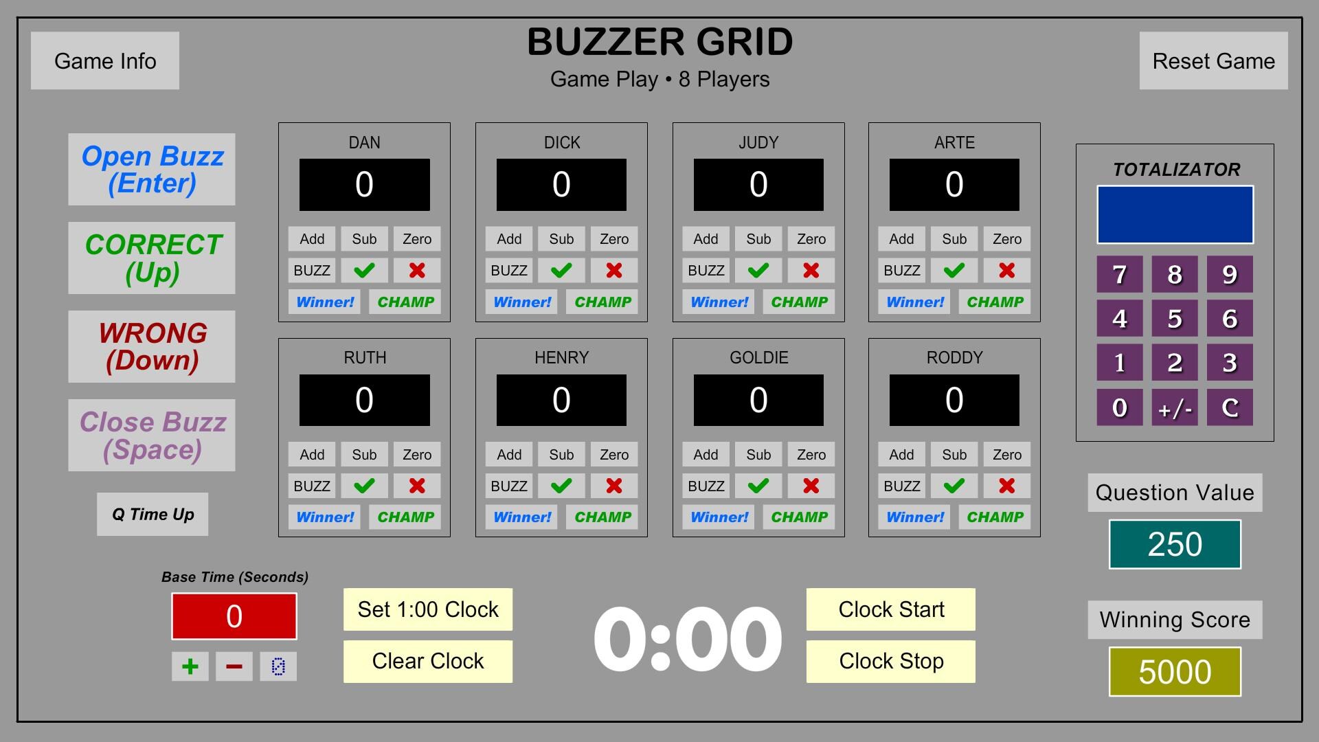 Buzzer Grid - General Lockout & Score Software - Etsy