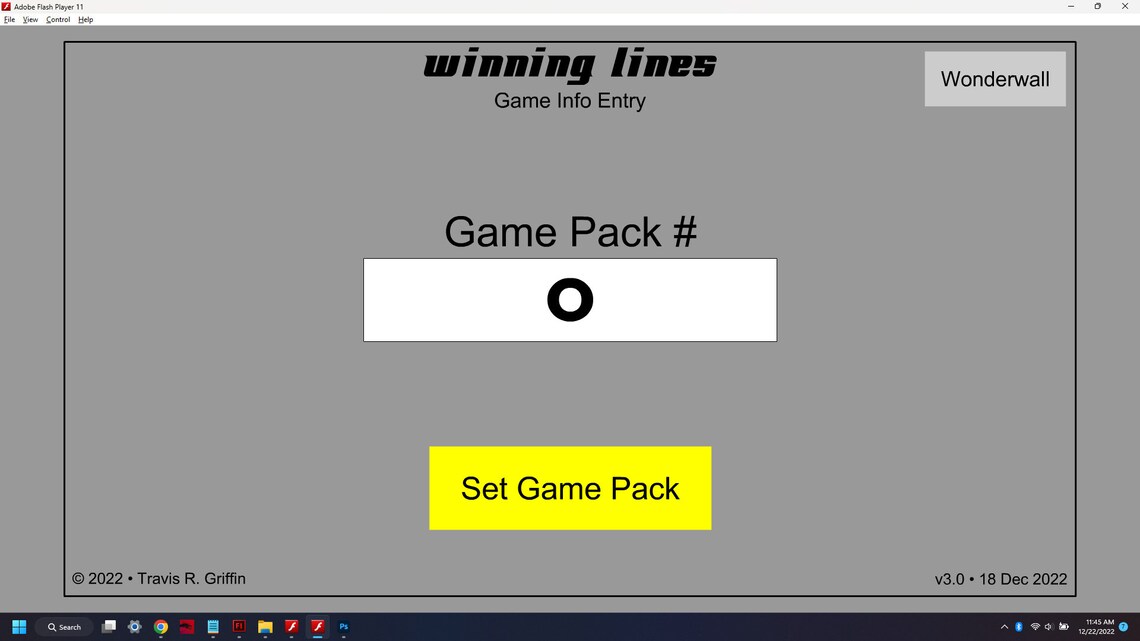 Winning Lines: Wonderwall - Game Show Software - Etsy